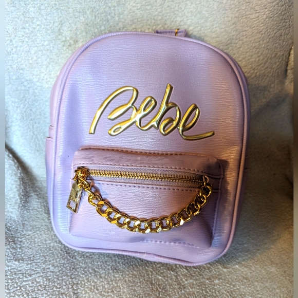 bebe | Bags | Bebe Mini Backpack In Lavender Soft Faux Leather With ...